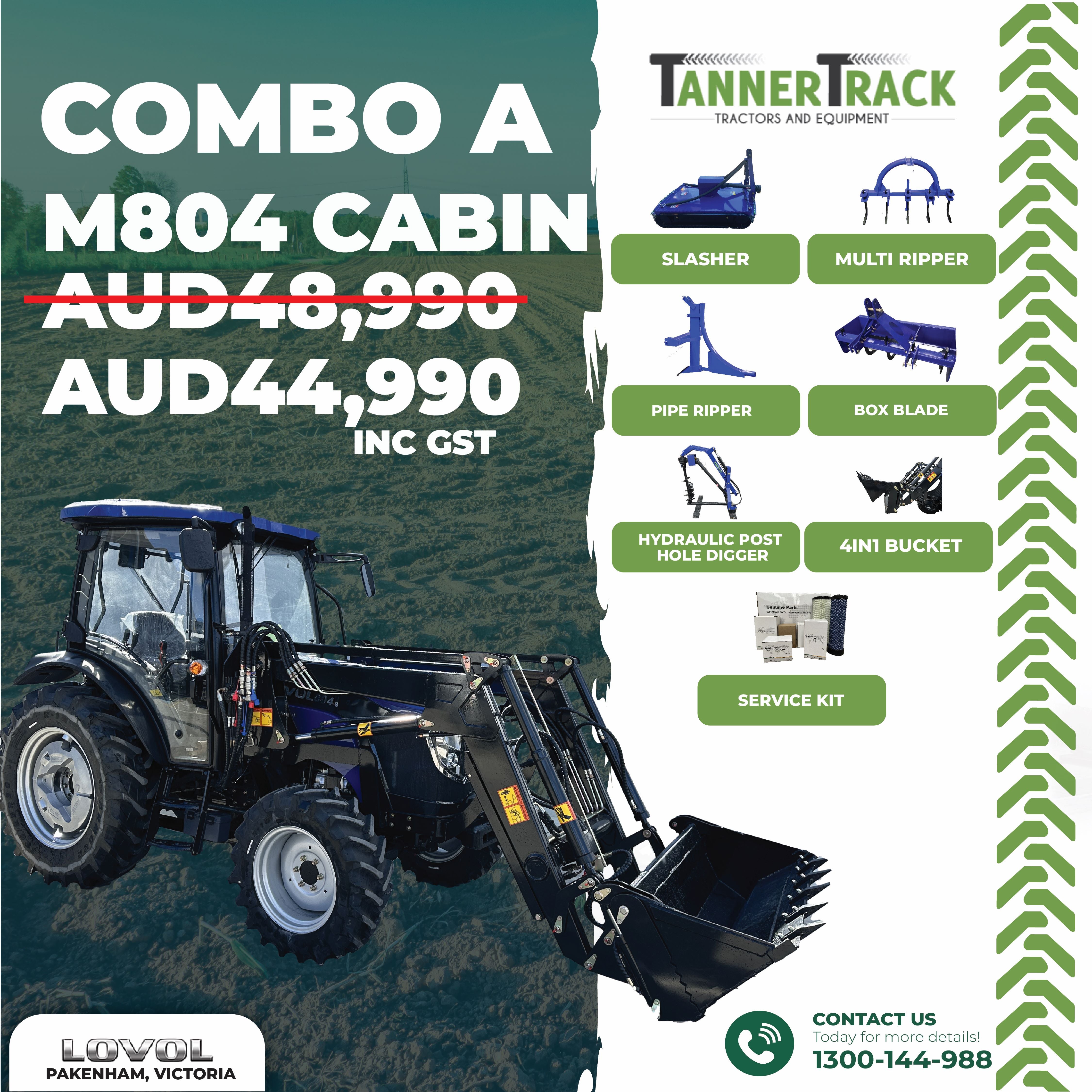 LOVOL M804 TB-3, 75hp Cabin