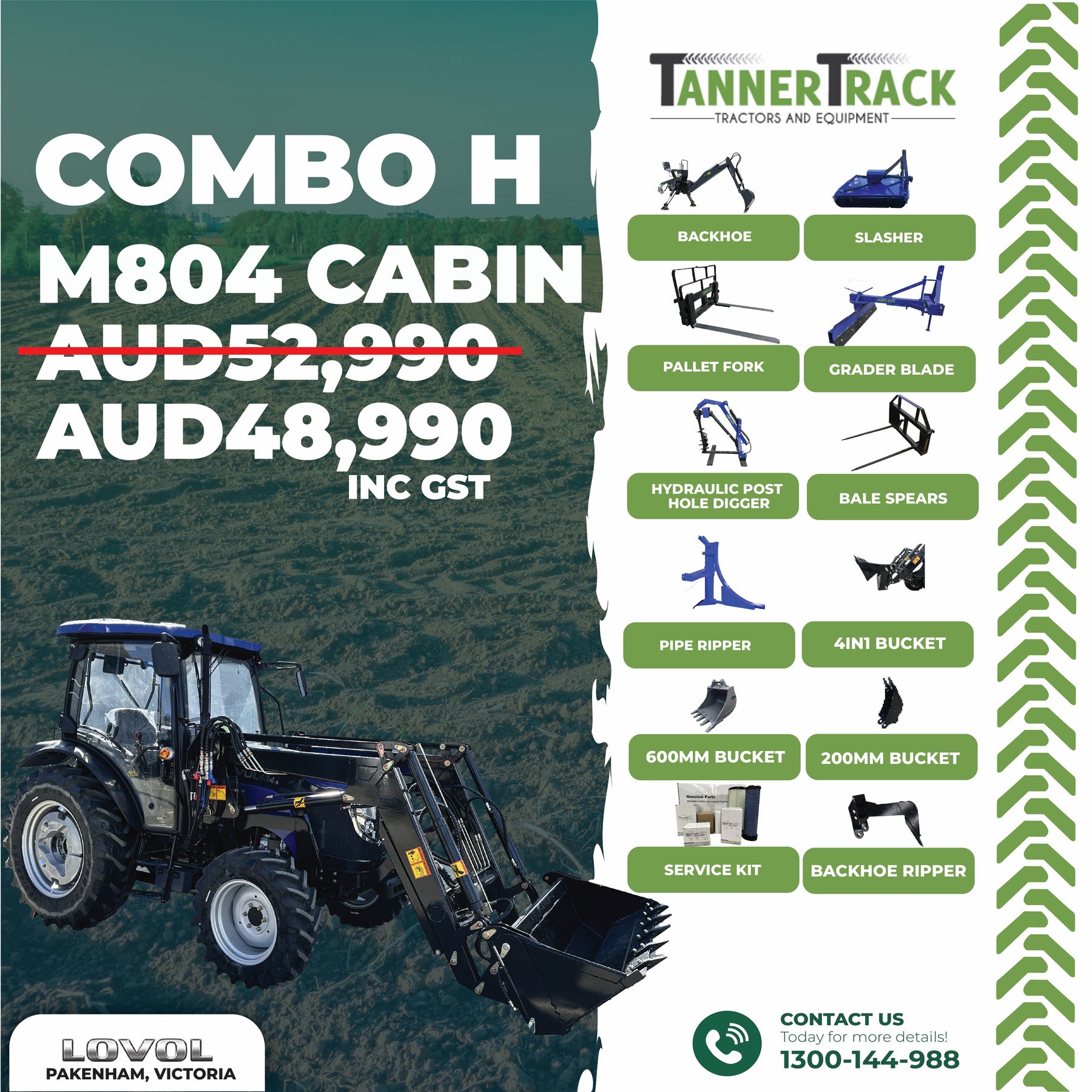 LOVOL M804 TB-3, 75hp Cabin